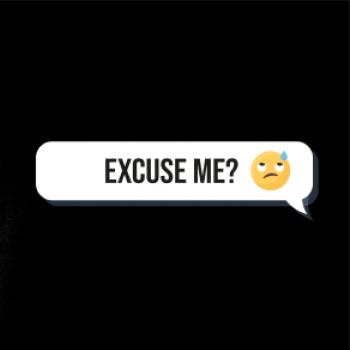 Emoji - excuse me - Triko Basic Extra velké | MyShirt.cz