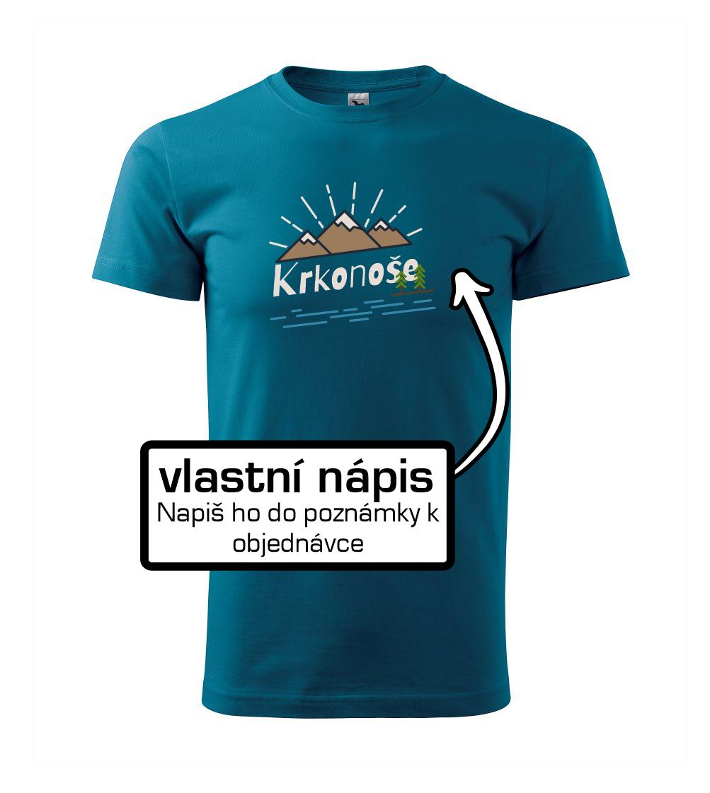 Kreslené hory - vlastní nápis - Triko 5XL extra velké | MyShirt.cz