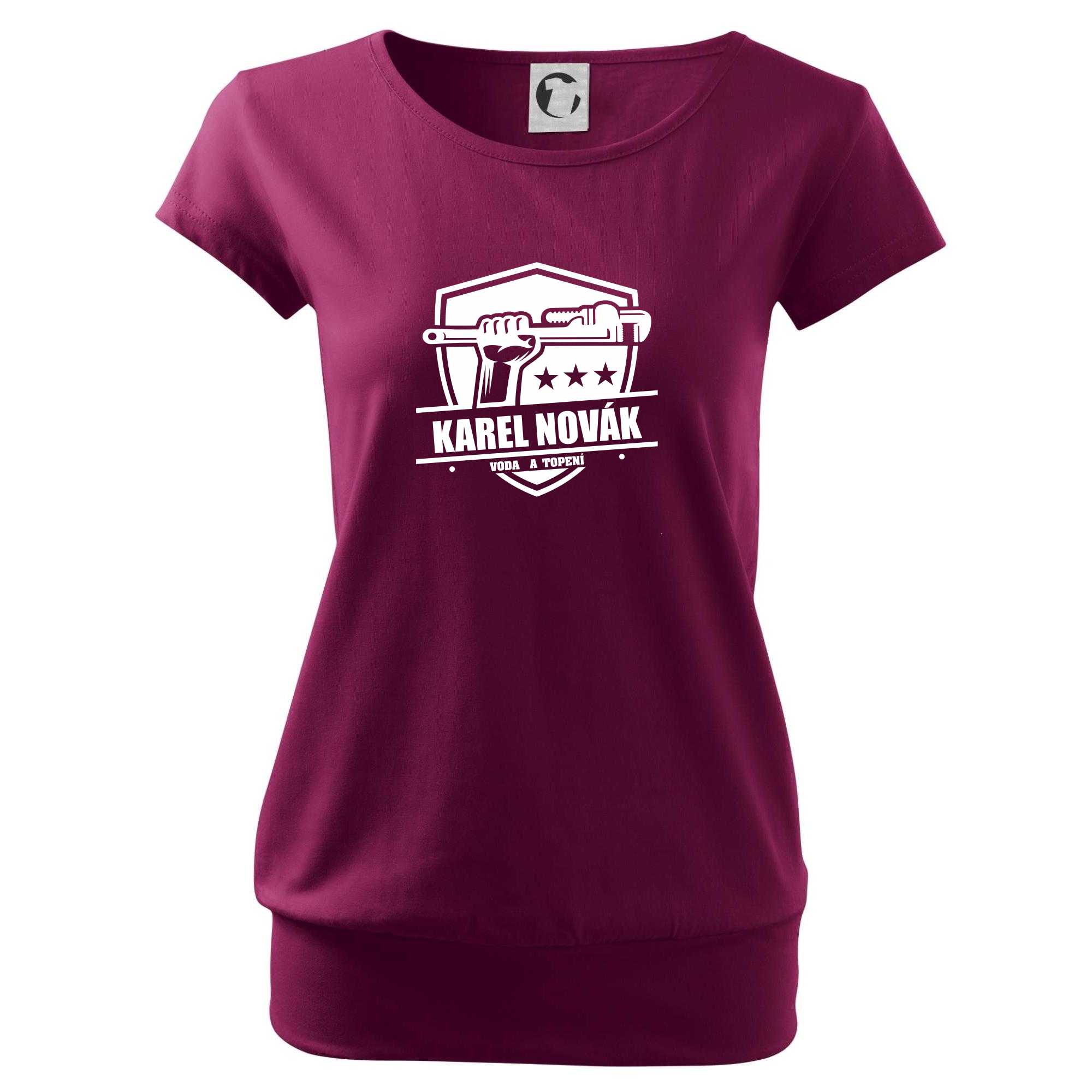 Instalatér - Erb vlastní nápis - Volné triko city | MyShirt.cz