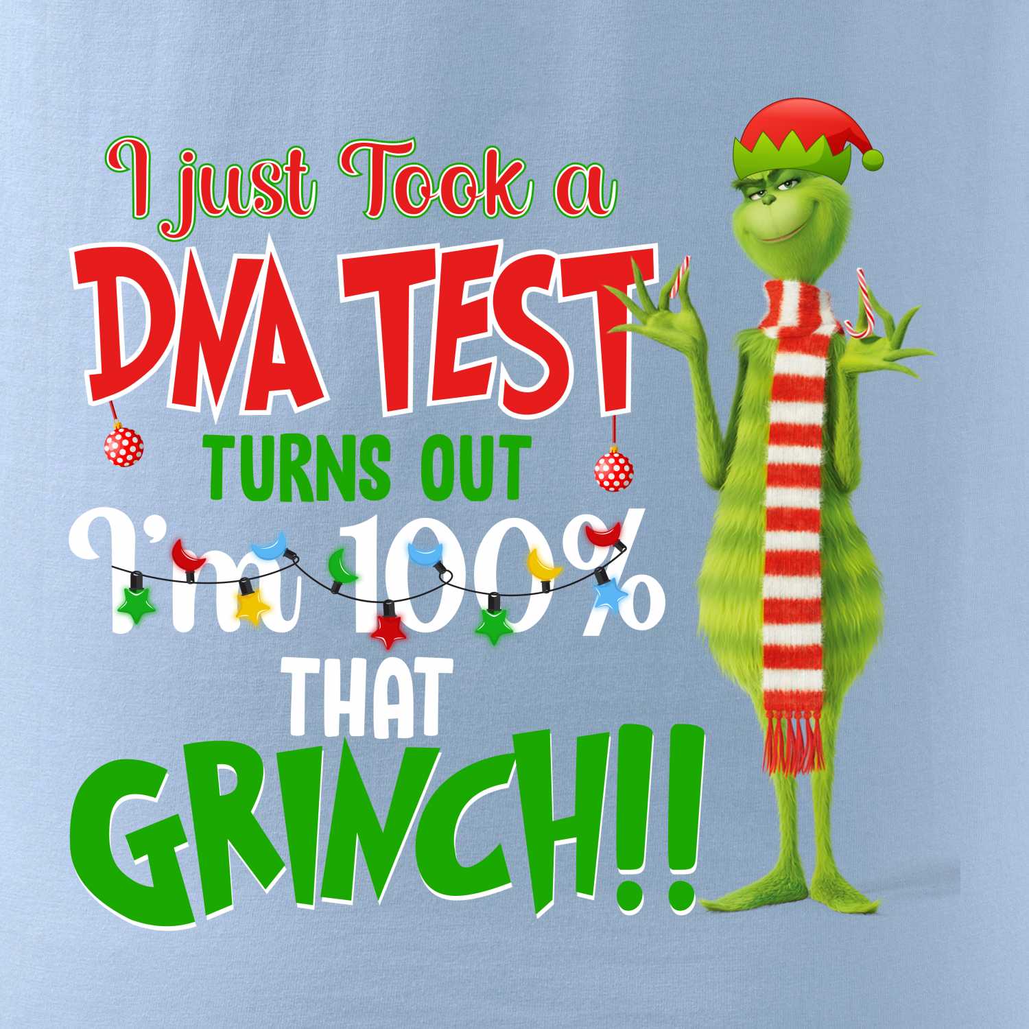 DNA test Grinch - Klasické pánské triko | MyShirt.cz