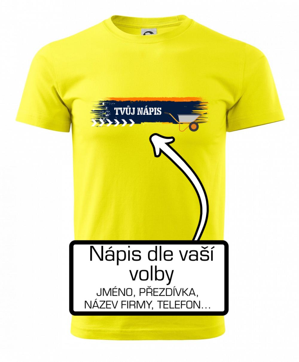 Stavba - vlastní nápis - stavebník - Klasické pánské triko | MyShirt.cz