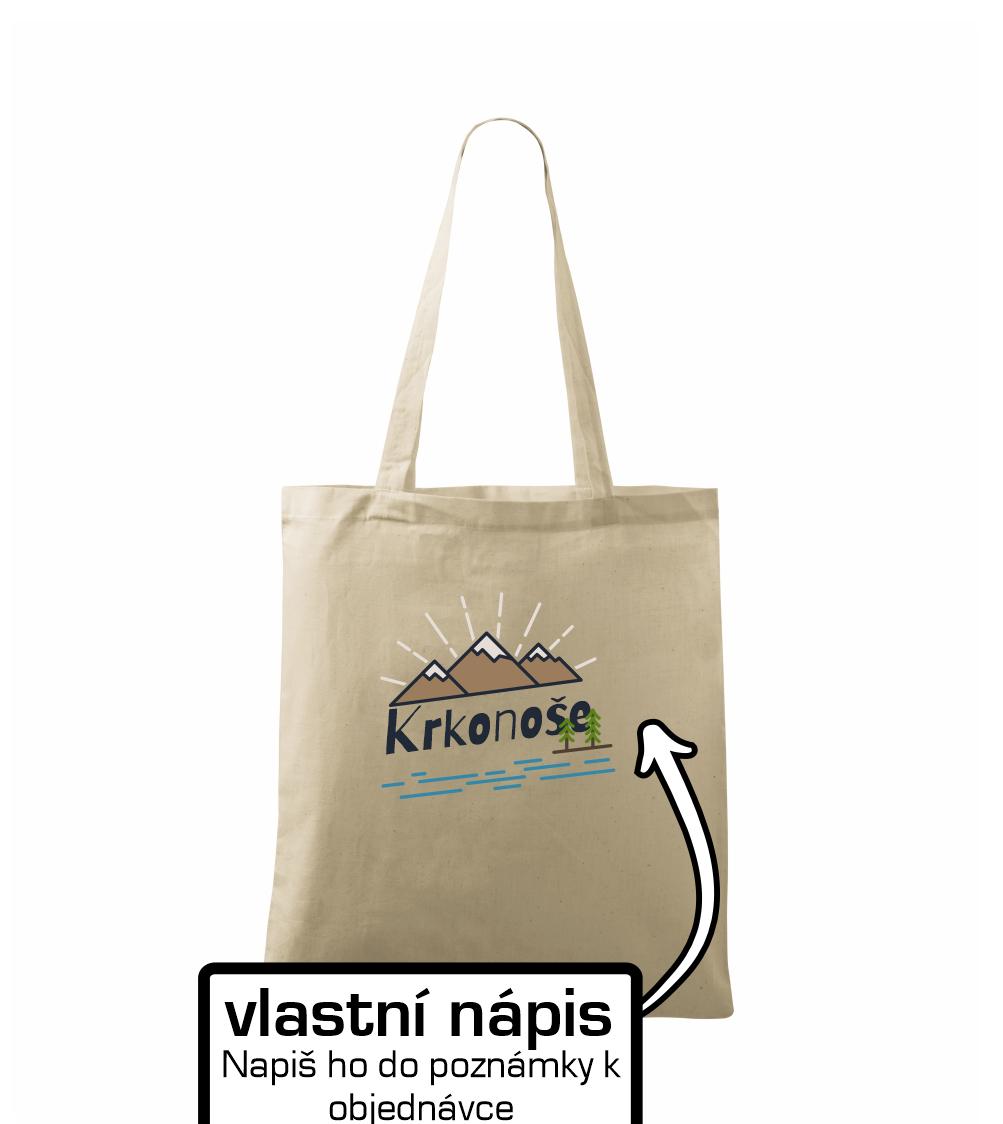 Kreslené hory - vlastní nápis - Taška malá | MyShirt.cz