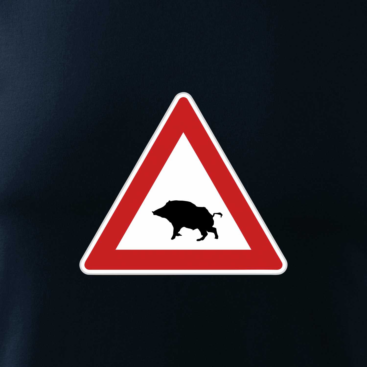 Dopravní značka - Pozor divočák - Tričko Progress s dlouhým rukávem ...