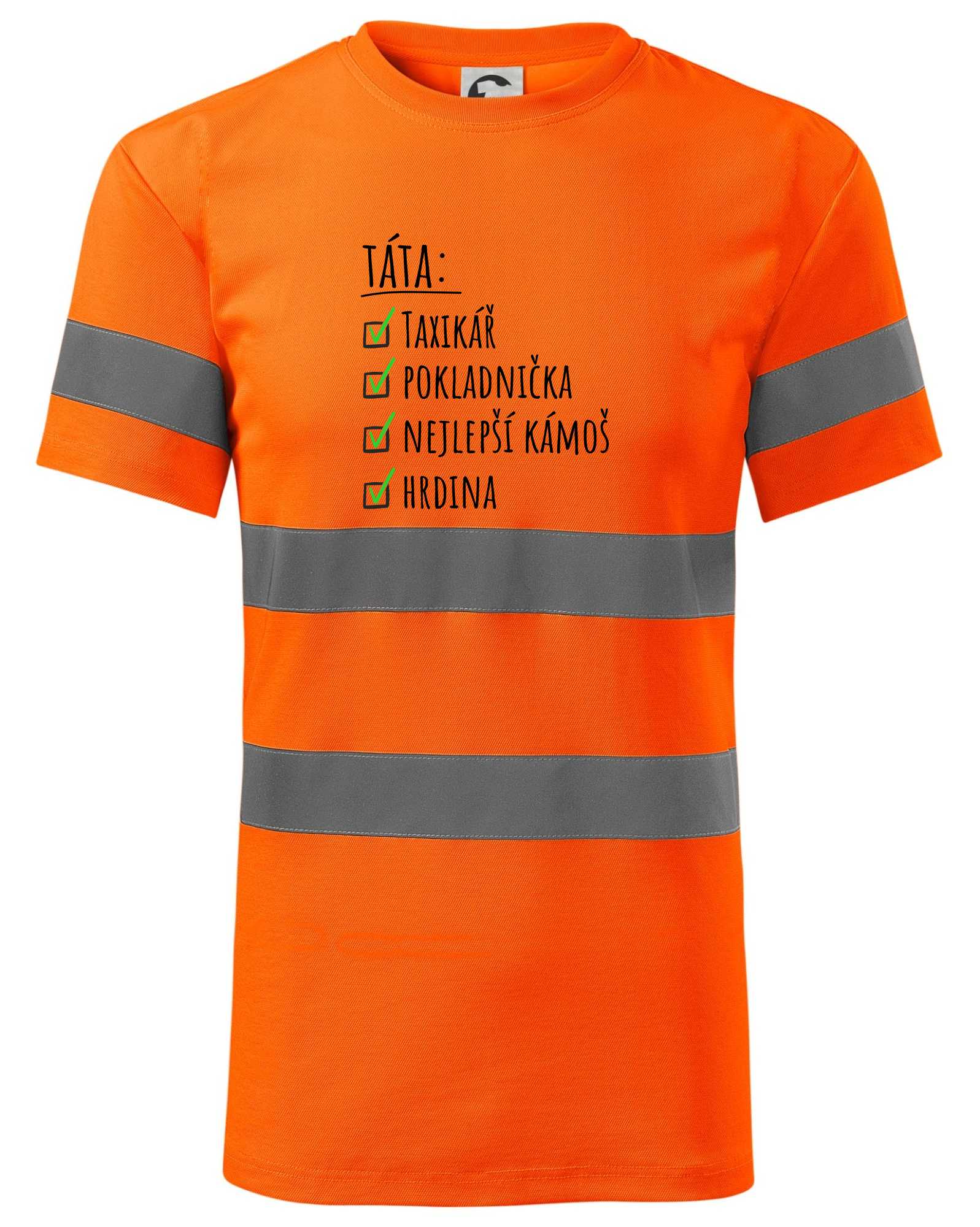 Táta - check list - Triko reflexní - HV PROTECT | MyShirt.cz