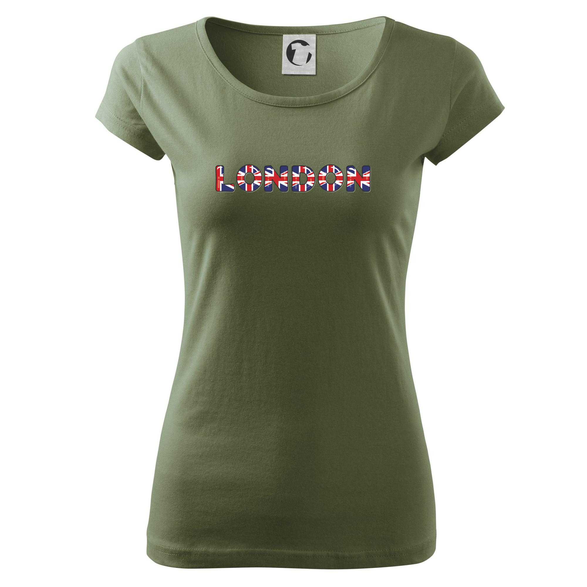 Nápis London vlajka - Dámské triko Pure | MyShirt.cz