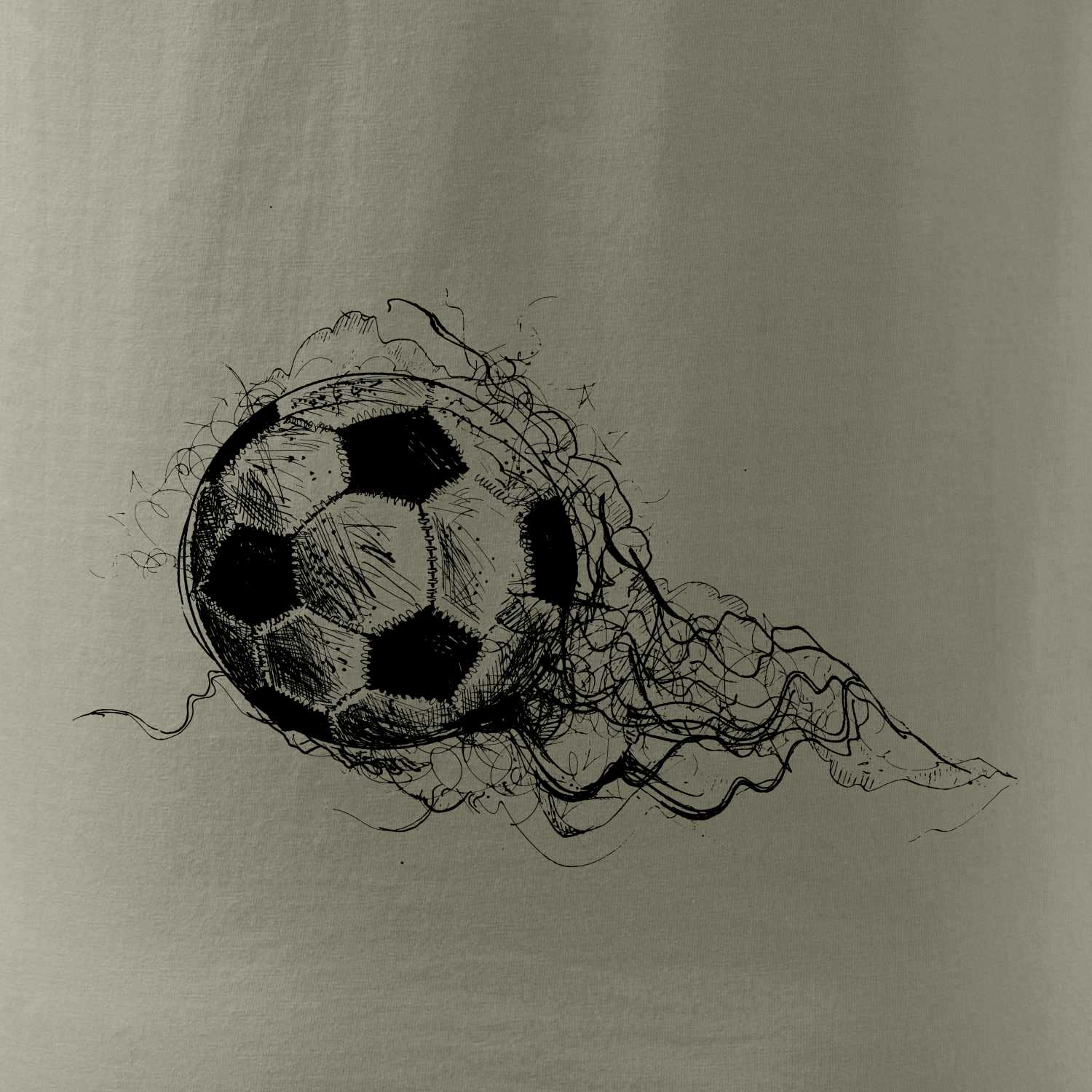 Fotbalový míč - kresba tužkou - Klasické pánské triko | MyShirt.cz