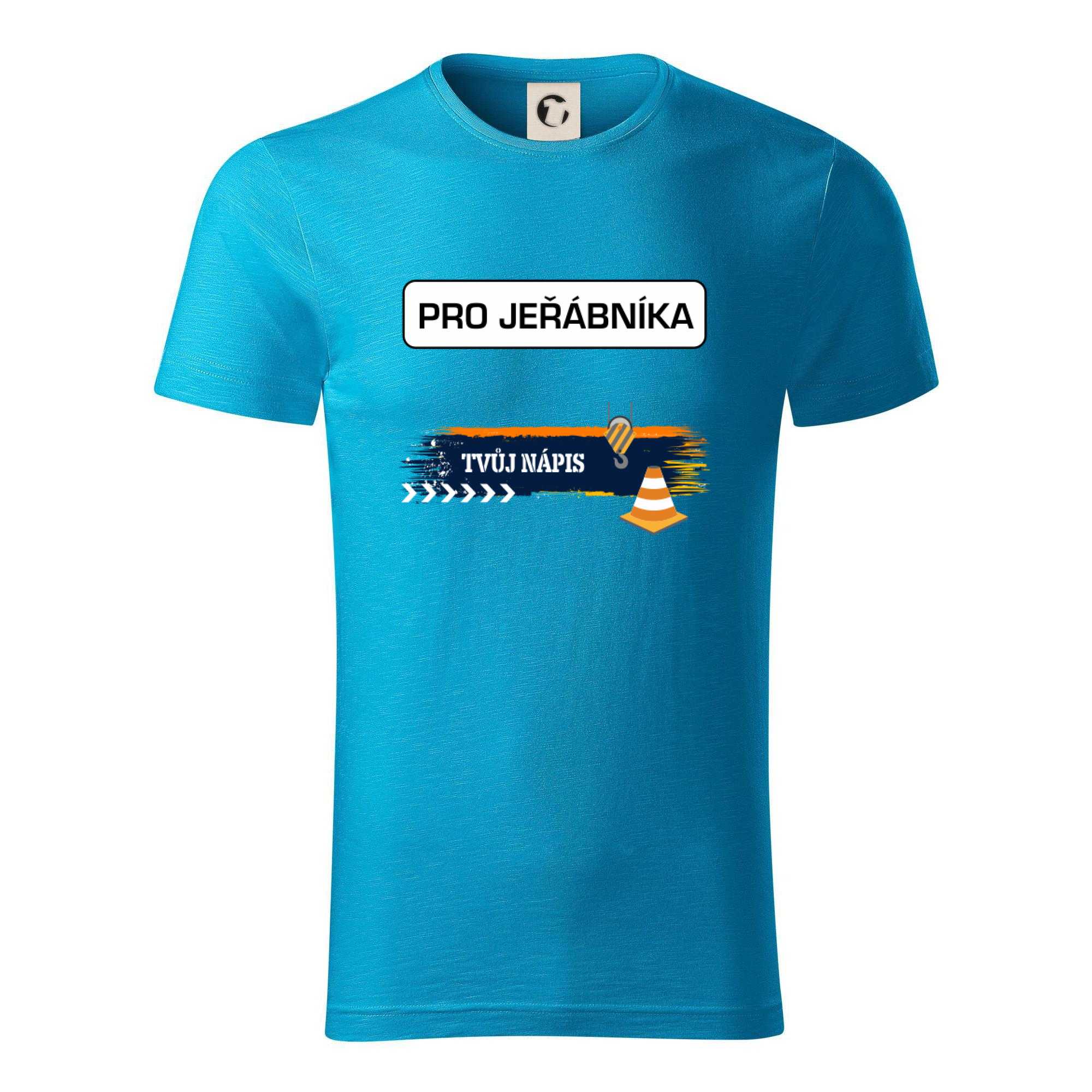 Stavba - vlastní nápis - jeřábník - Triko z organické bavlny | MyShirt.cz