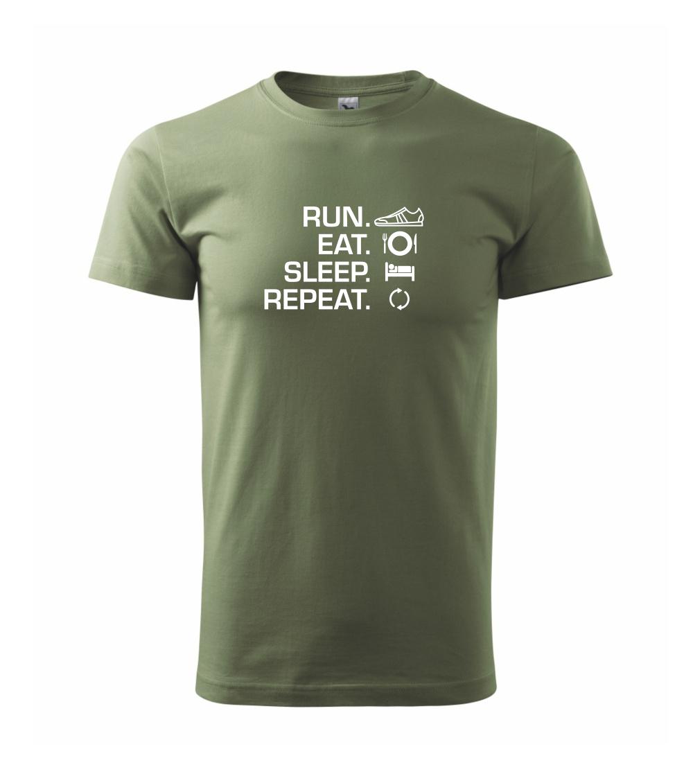 Run eat sleep repeat - Klasické pánské triko | MyShirt.cz