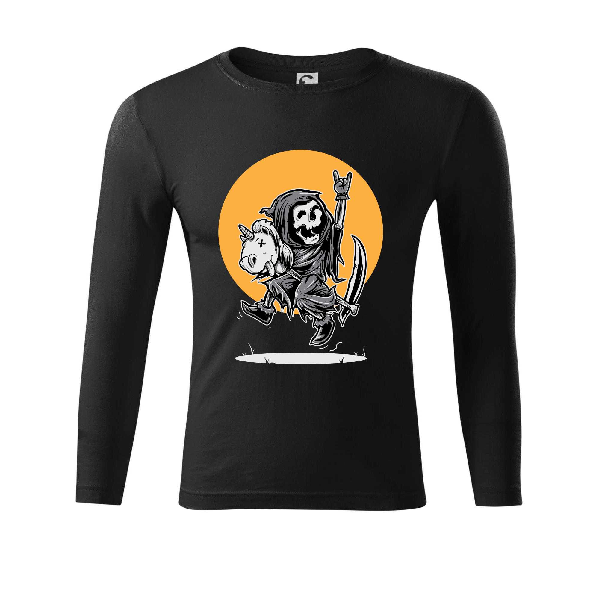 Jednorozeč vs. smrtka - Tričko Progress s dlouhým rukávem | MyShirt.cz