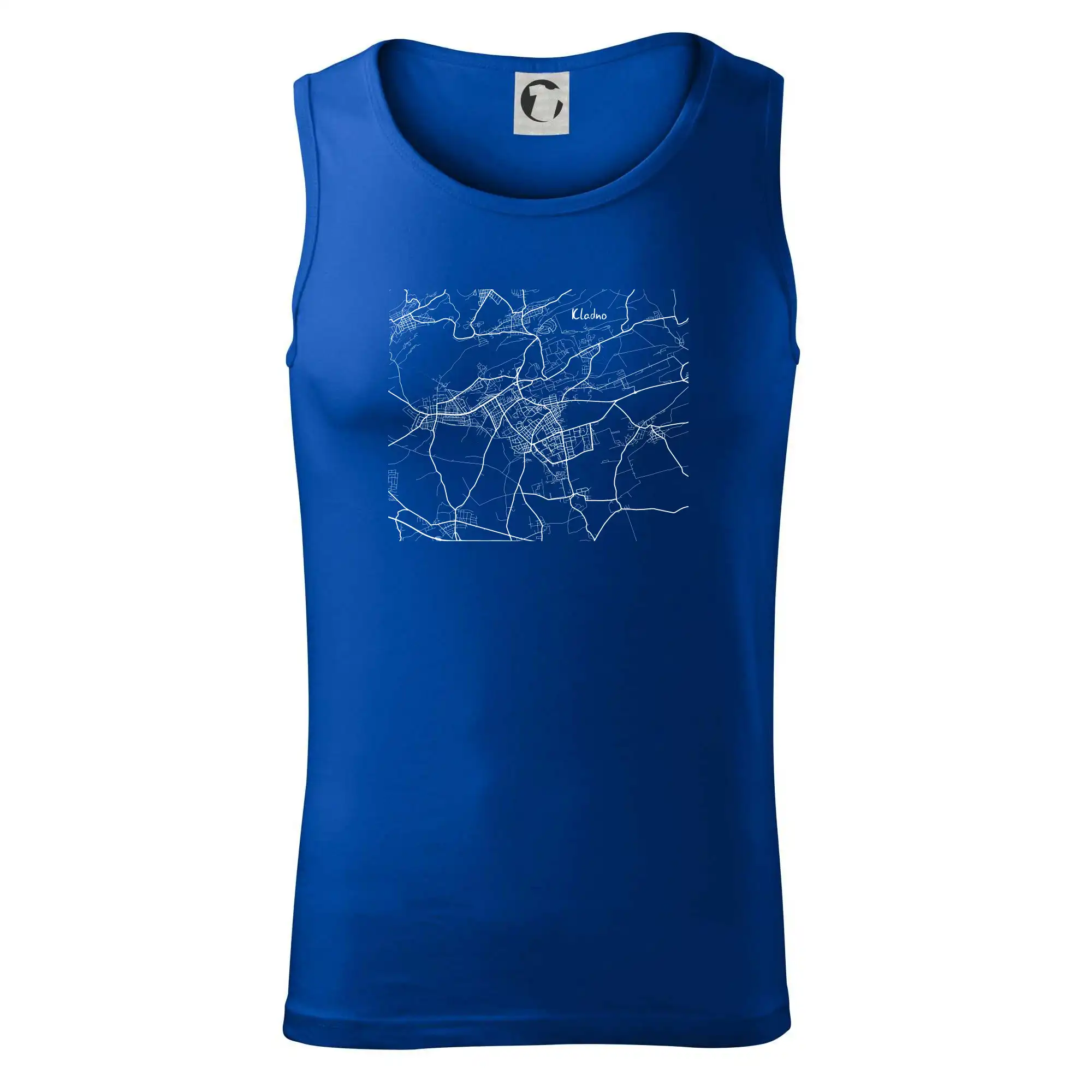 Černobílá mapa Kladno - Tílko pánské Core | MyShirt.cz